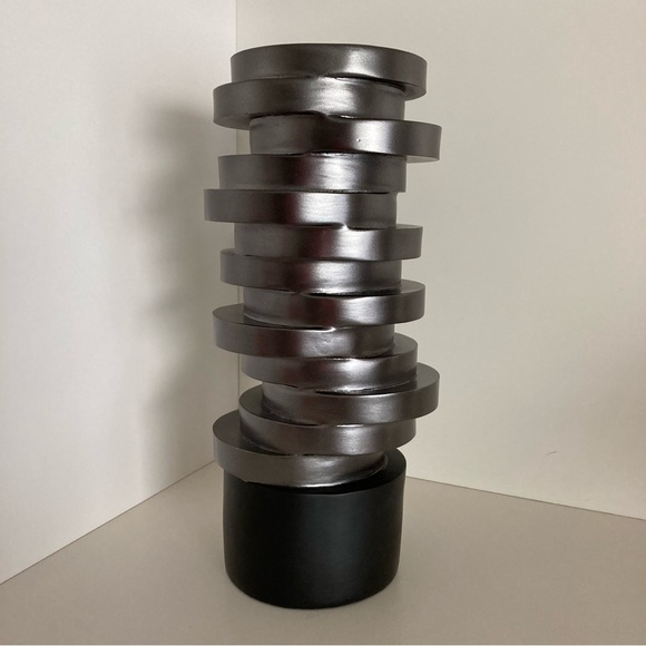 Pier 1 | Accents | Pier Black Silver Stacked Geometric Cylinder Accent ...